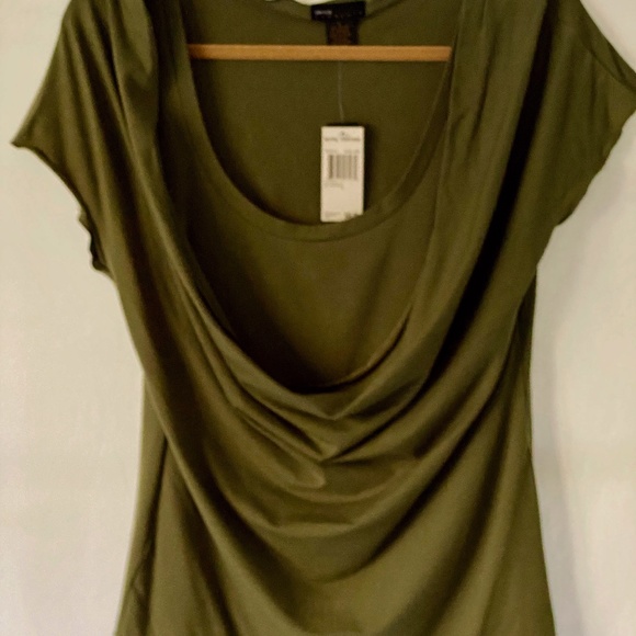 unknown | Tops | Dark Forest Green Top W Cap Sleeve Jersey Soft Feel ...